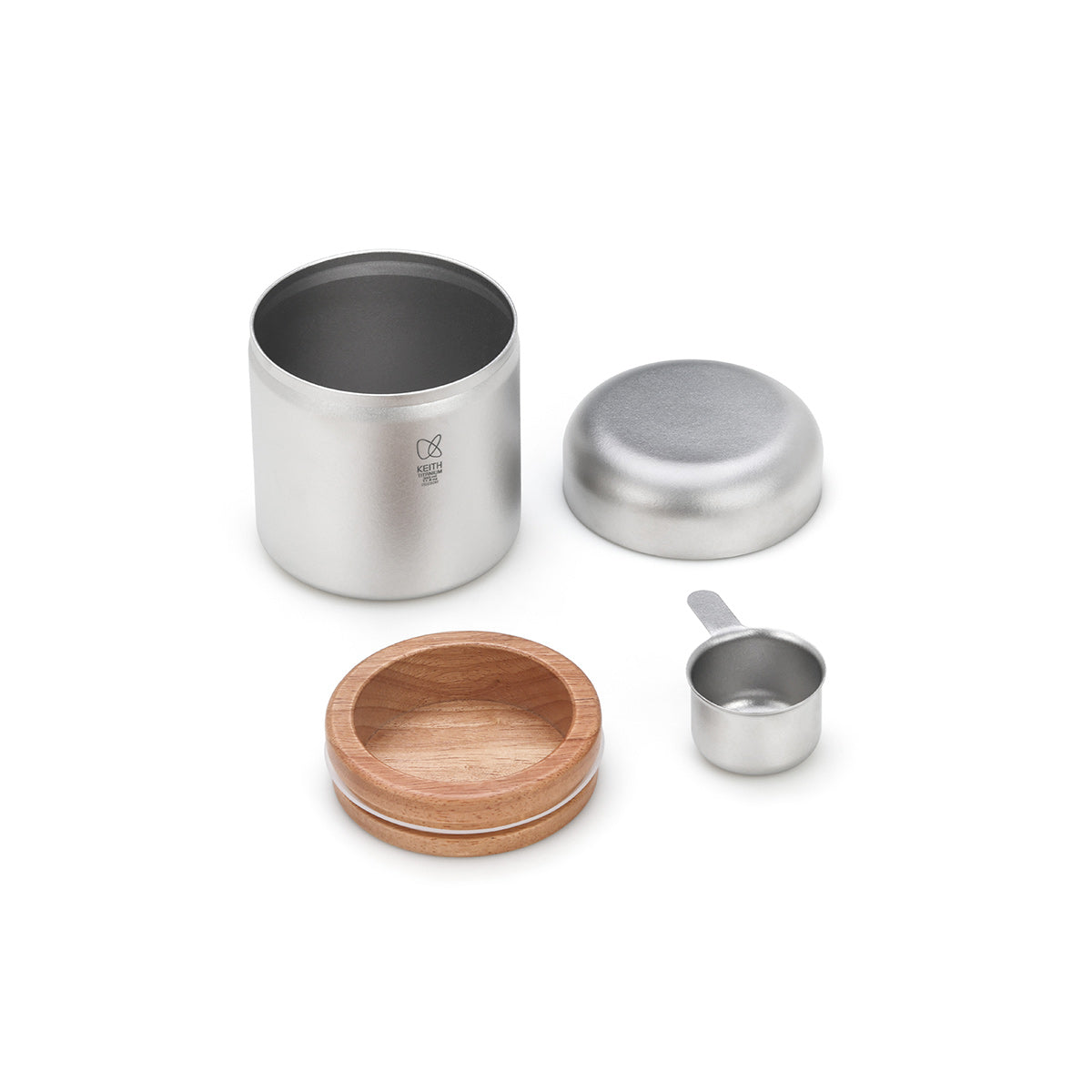 KEITH Titanium Coffee Canister with Measuring Spoon, 350ml - Ti3621